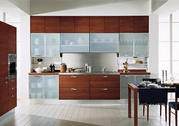 Modular Kitchen: Glass Cabinet Shutters – DesignWud Interiors